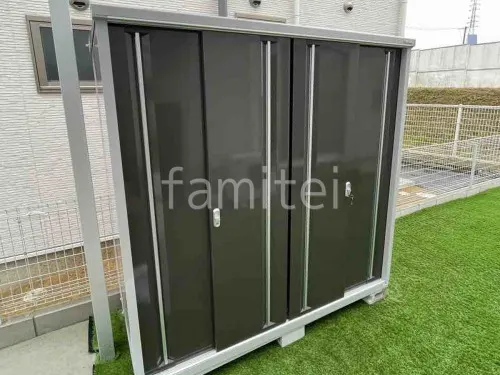 スチール 物置 イナバ シンプリー 1940×905×1903 MJX-199E の外構施工例（現場番号：44492） - ファミリー庭園