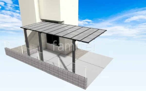 カーポート LIXILネスカF1.5台 | ファミリー庭園