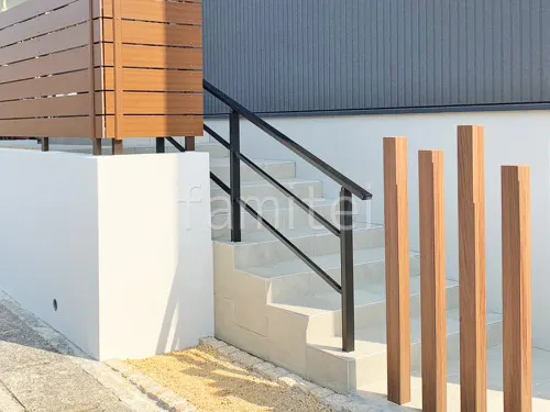 機能門柱 LIXIL FSの外構施工例（現場番号：45611） - ファミリー庭園