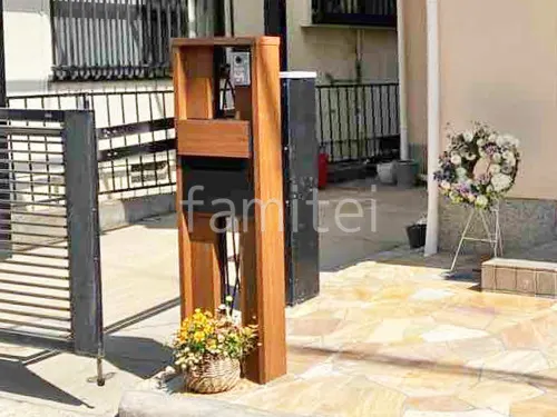 機能門柱 YKKAP ルシアスポストユニットCD01型（現場番号：45608）の施工例 | 外構・リフォーム工事のファミリー庭園