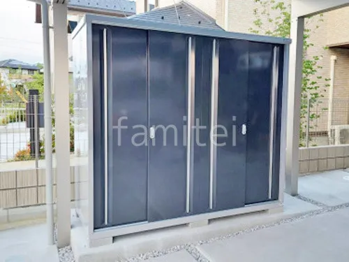 スチール 物置 イナバ シンプリー 2160×905×1903 MJX-219E （現場番号：43260）の施工例 | 外構・リフォーム工事のファミリー庭園