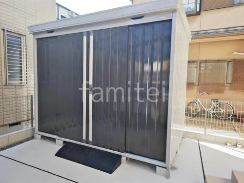 スチール 物置 イナバ フォルタ 3050×1790×2385 FS-3018H （現場番号：46846）の施工例 | 外構・リフォーム工事のファミリー庭園